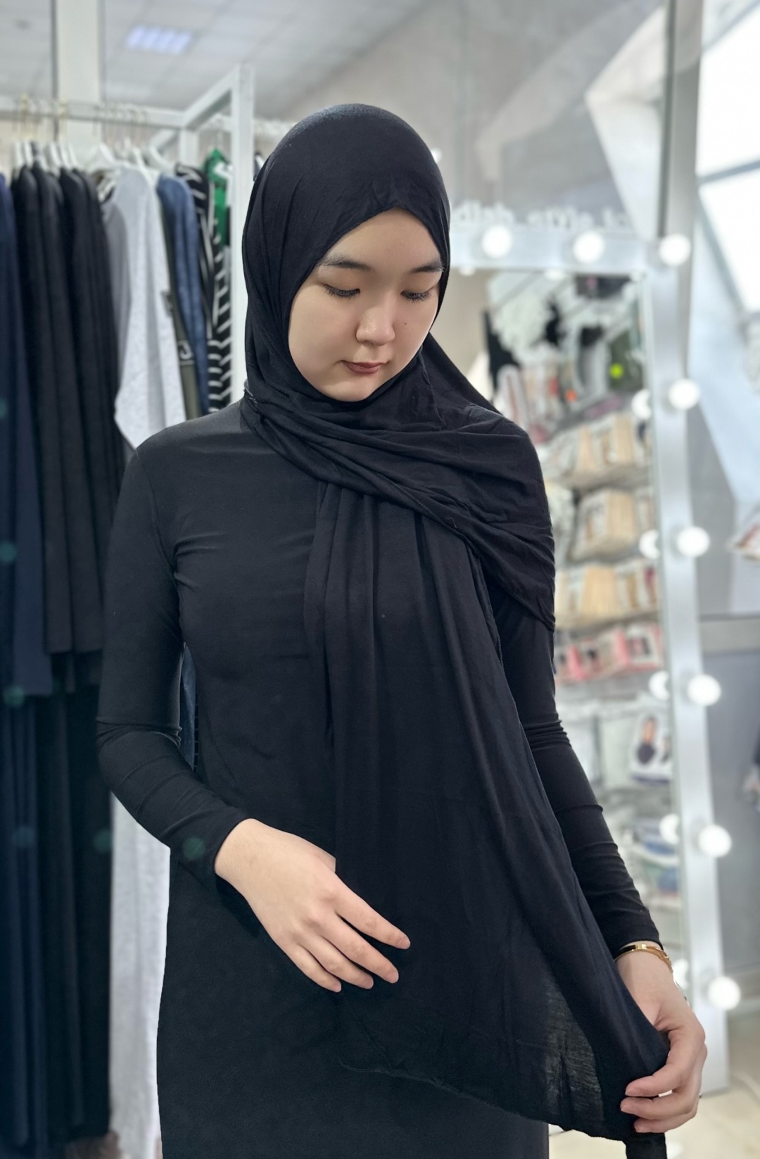 Купить Шарф Hidjab style 000218 трикотаж 160 x 60 см в Алматы – Магазин на Kaspi.kz