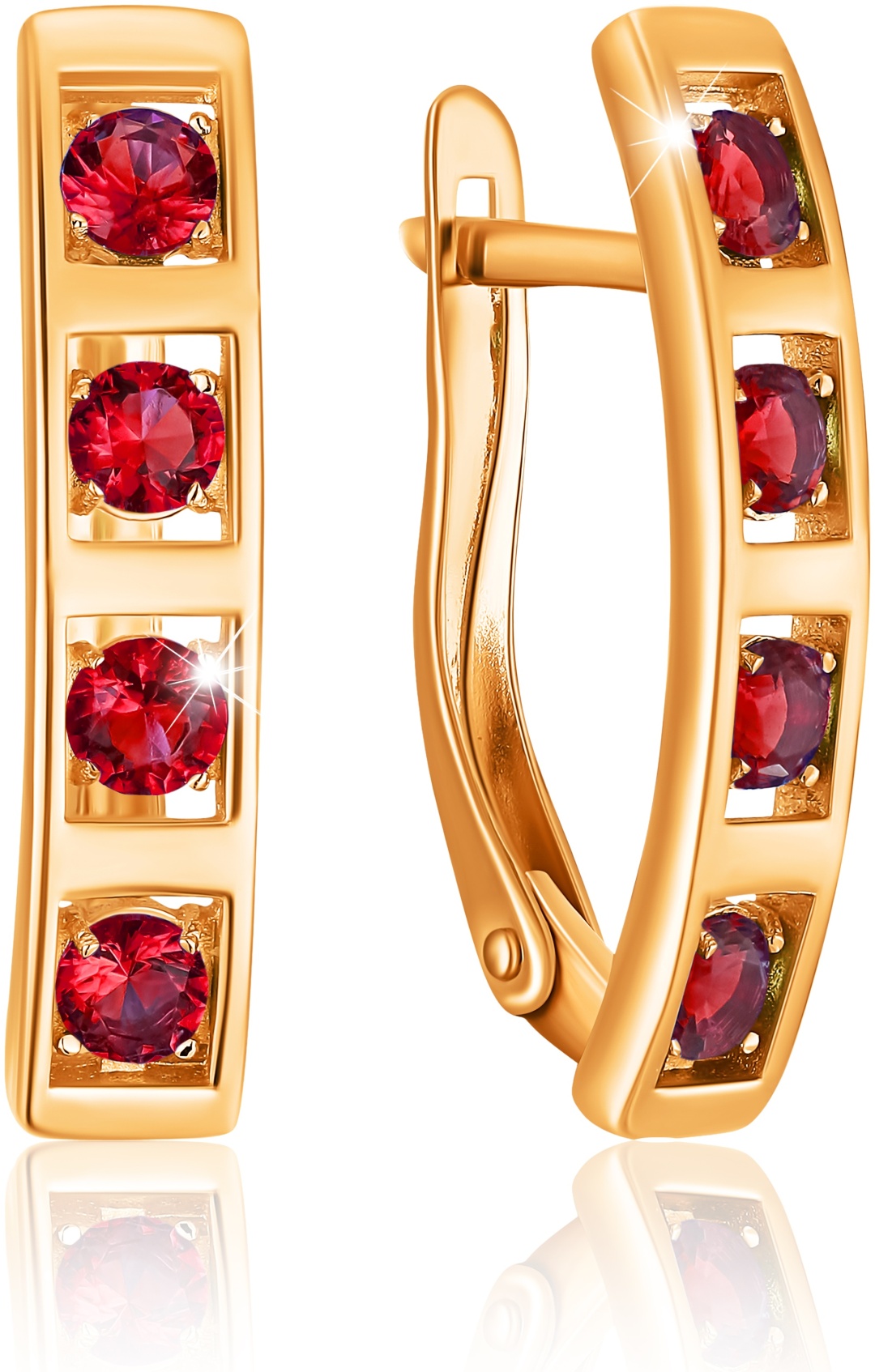 Купить Серьги Lucente Silver VL-С-673ПФГ вес 4.22 г серебро, фианит в ...