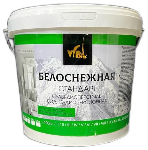 Купить Краска VIP водно-дисперсионная Белоснежная Стандарт А 25 л ...