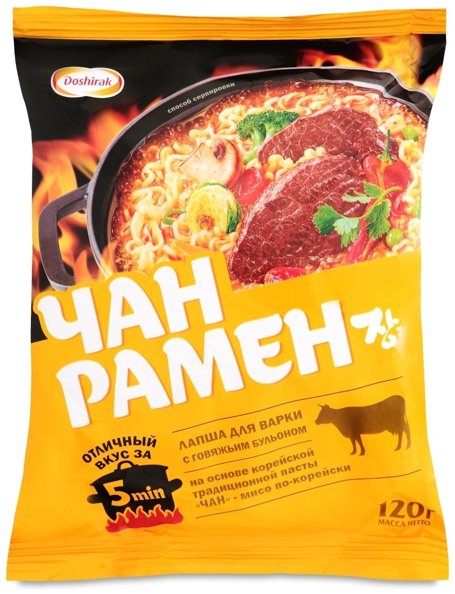 Купить Doshirak Чан рамен лапша со вкусом говядины 120 г в Алматы ...