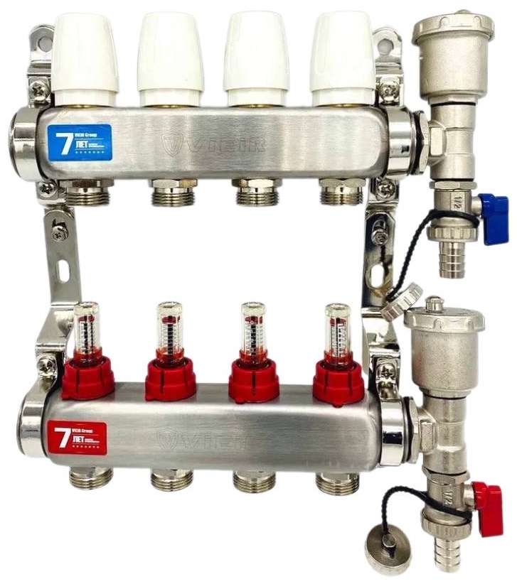 Купить Коллектор Группа в комплекте с расходомерами ViEiR VR113-04A, нержавеющая сталь в Алматы ...