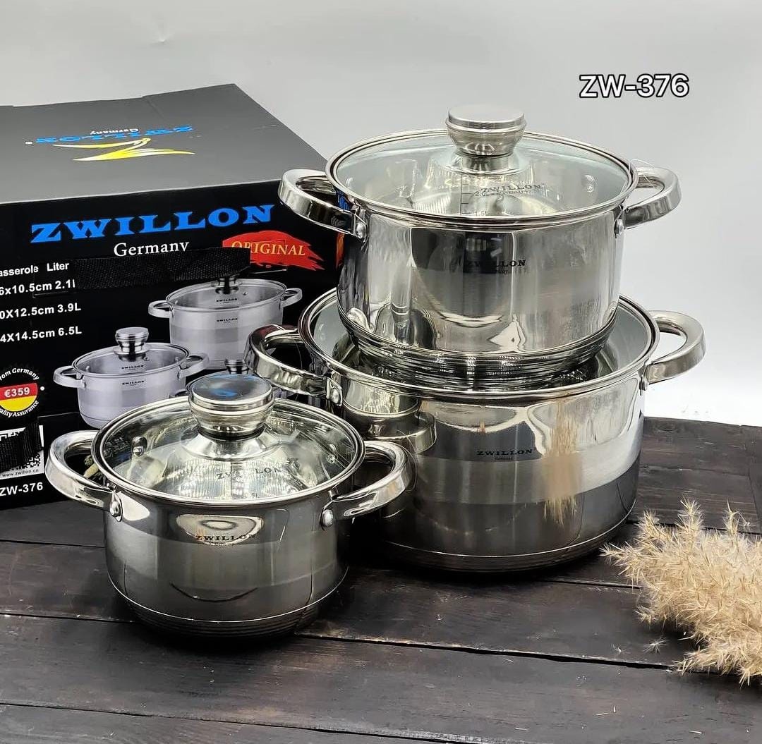 Купить ZWILLON набор кастрюль ZW-376 металл 6 в 1 в Алматы – Магазин на Kaspi.kz