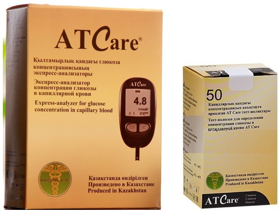 Купить Аксель и А глюкометр At Care в Алматы – Магазин на Kaspi.kz