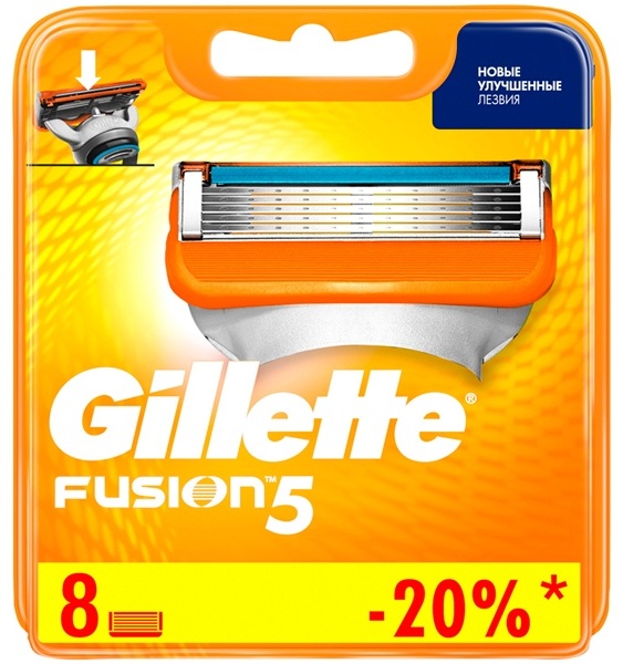 Купить Gillette Fusion5 сменные кассеты 8 шт в кредит в Алматы – Kaspi ...