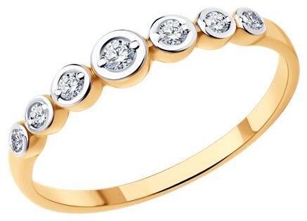Купить Кольцо Diamant 51-210-01931-1 размер 17.5 вес 1.48 г золото, бриллиант в Алматы – Магазин ...