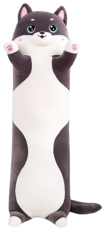 Купить Подушка-игрушка Little cucu Батон Обнимашка, высота 90 см, серый ...