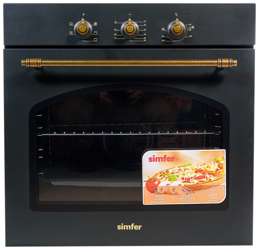 Купить Духовой шкаф Simfer B105RSC черный в Алматы – Магазин на Kaspi.kz