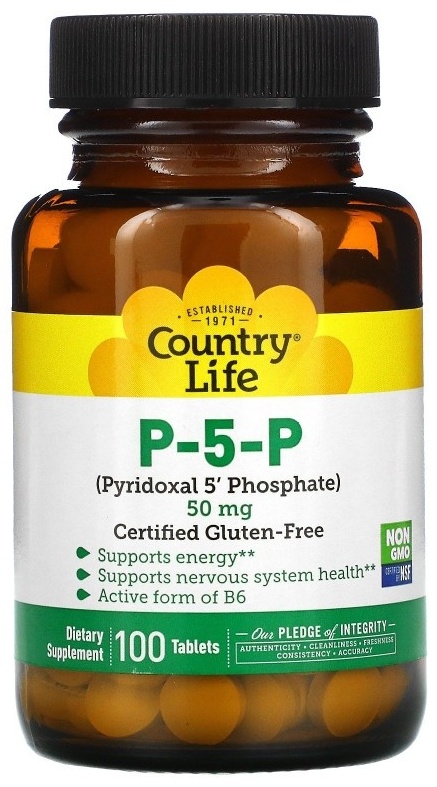 Купить Country Life iHerb витамин P-5-P 50 мг 100 таблеток в Алматы ...