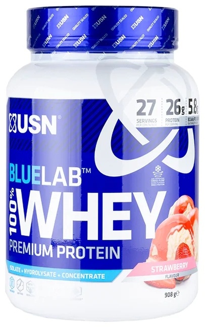 Купить Протеин USN BlueLab 100% Whey Клубника 908 г в Алматы – Магазин ...