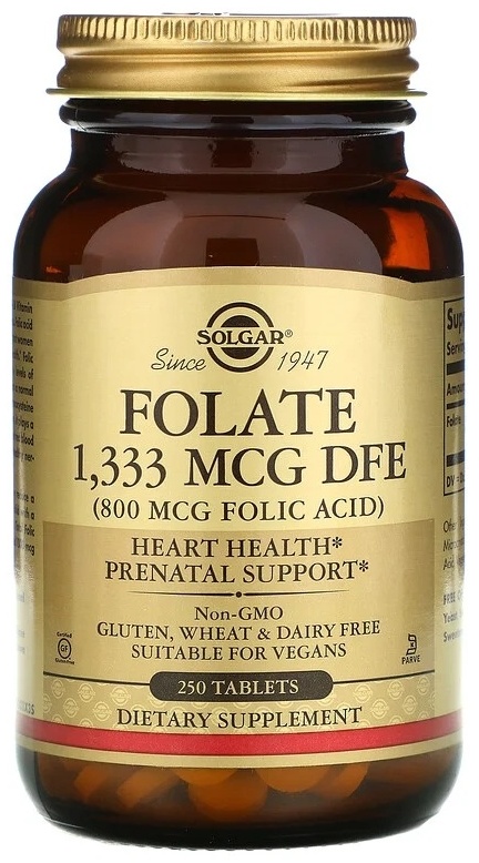 Купить Solgar Folate 1333 mcg таблетки 250 шт в Алматы – Магазин на ...
