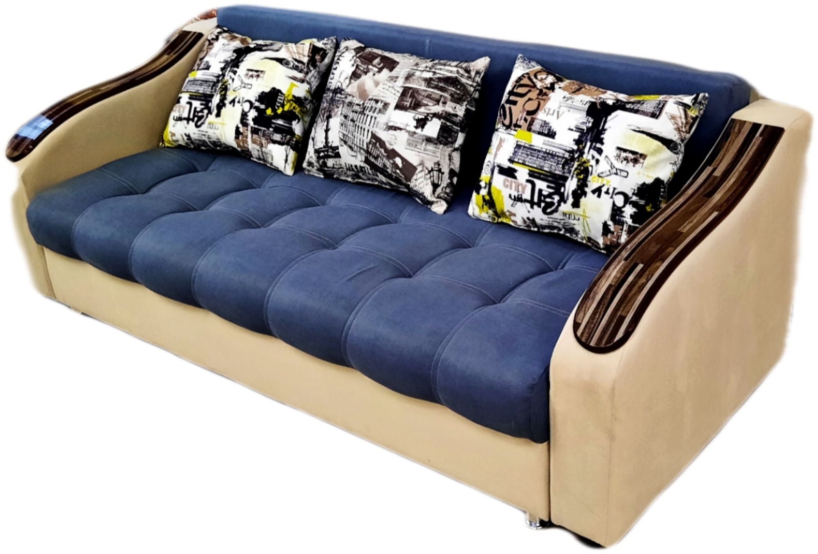 Купить Arzan divan Atyrau диван, обивка ткань, 50x210x90 см, синий в ...