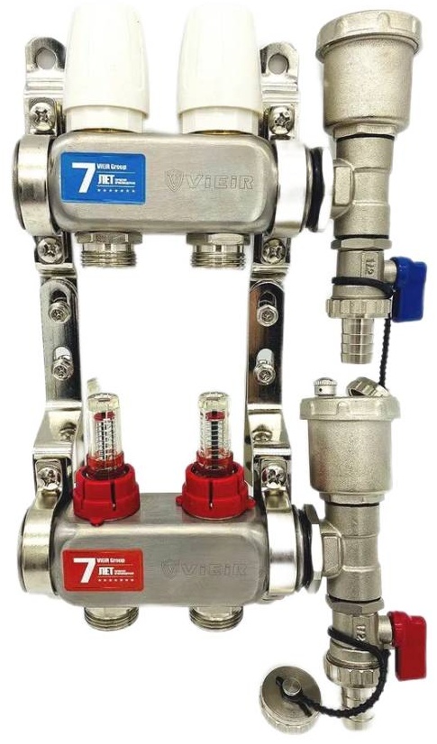 Купить Коллектор Группа в комплекте с расходомерами ViEiR VR113-02A, нержавеющая сталь в Алматы ...