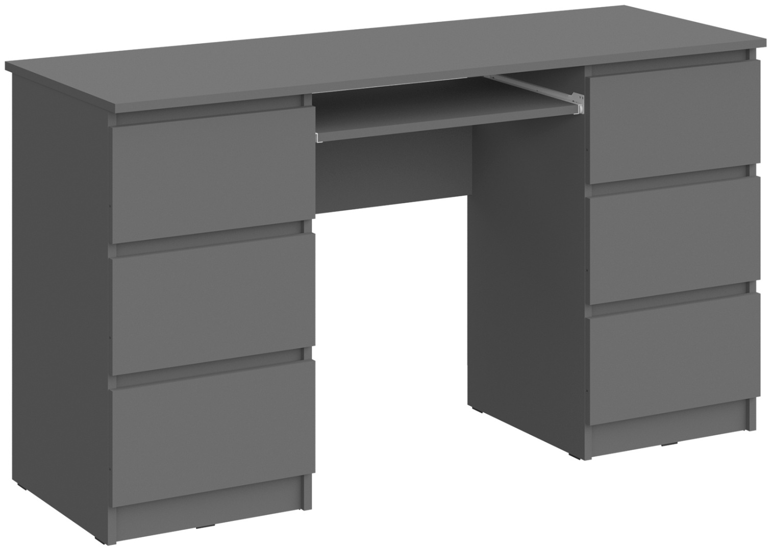 Купить Письменный стол МИФ Челси классический, 138.6x49x76.8 см, графит ...