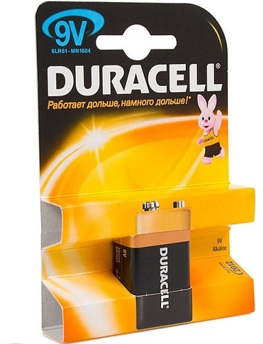 Купить Duracell 9V 6LR61-MN1604 1 шт в Алматы – Магазин на Kaspi.kz