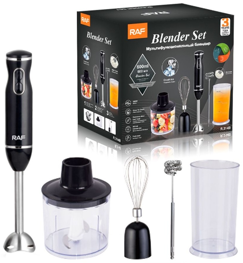 Купить Блендер RAF R.314 черный в Алматы – Магазин на Kaspi.kz
