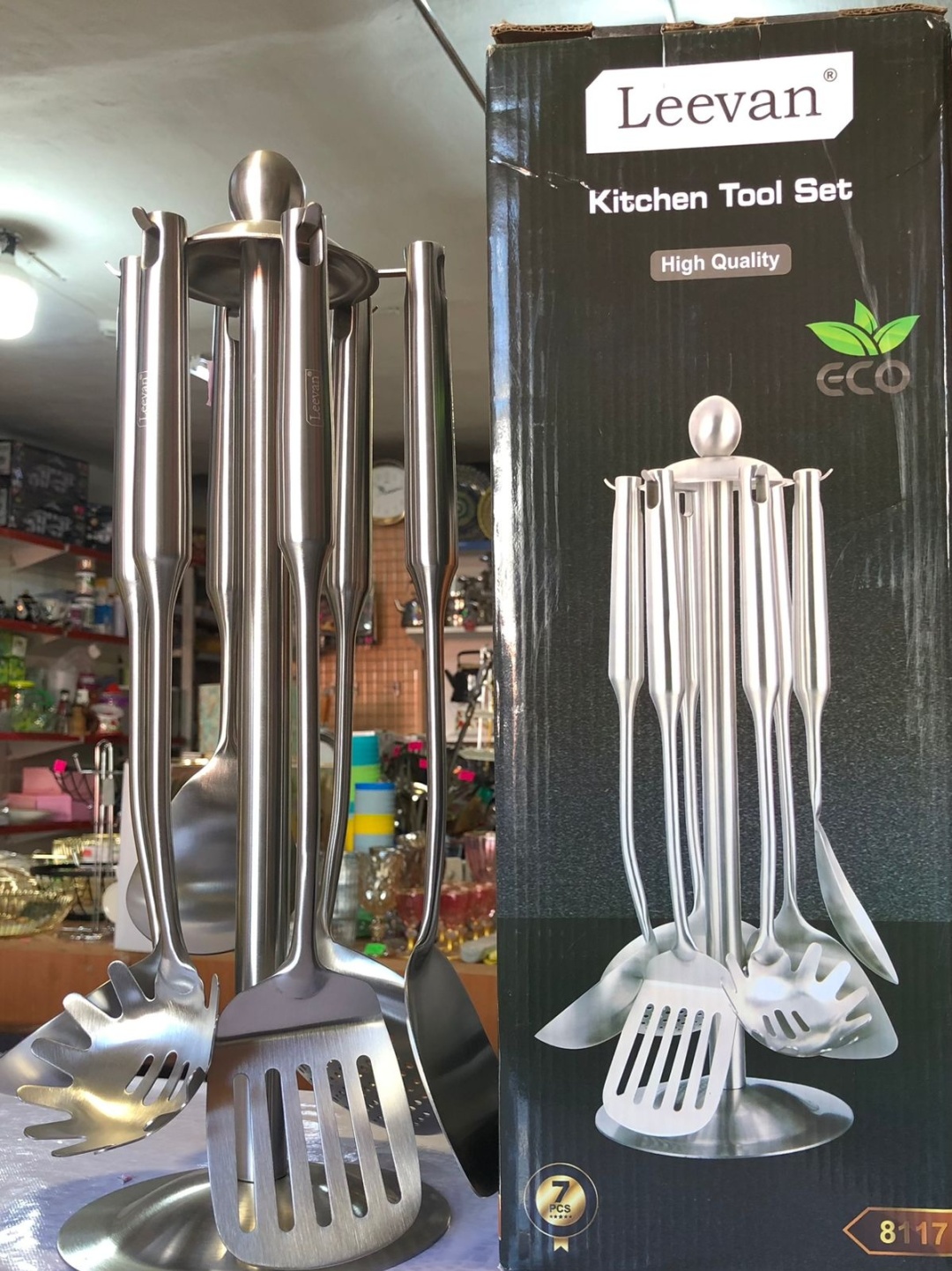 Купить Набор столовых приборов Leevan 7 шт, серебристый, серый 8117 в ...