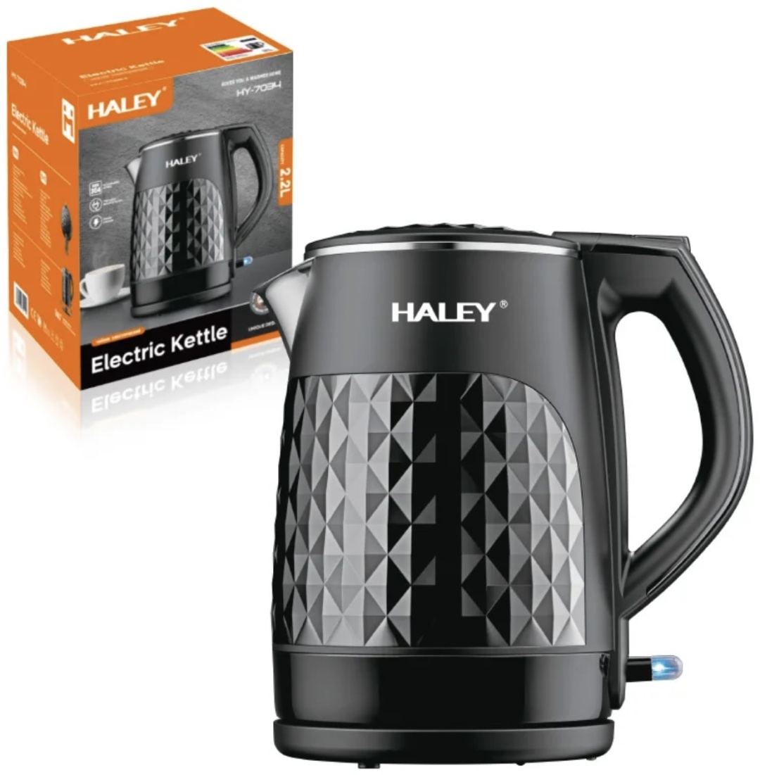 Купить Электрочайник Haley HY-7034 черный в Алматы – Магазин на Kaspi.kz