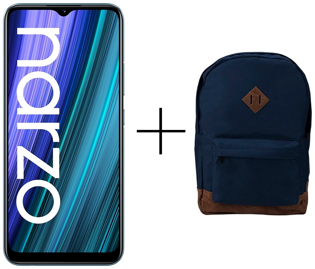 Купить Смартфон Realme Narzo 50A 4 ГБ/128 ГБ зеленый + Рюкзак Continent ...