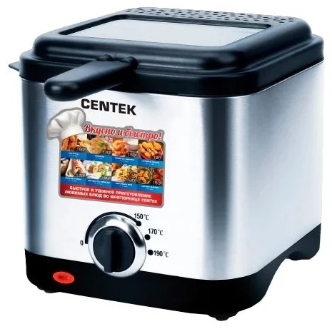 Купить Фритюрница CENTEK CT-1430 серебристый в Алматы – Магазин на Kaspi.kz