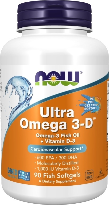 Купить NOW Ultra Omega 3-D капсулы 90 шт в Алматы – Магазин на Kaspi.kz