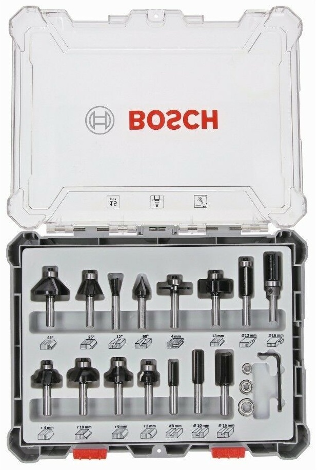 Купить Фреза Bosch 2607017471 6 мм 15 шт в Алматы – Магазин на Kaspi.kz