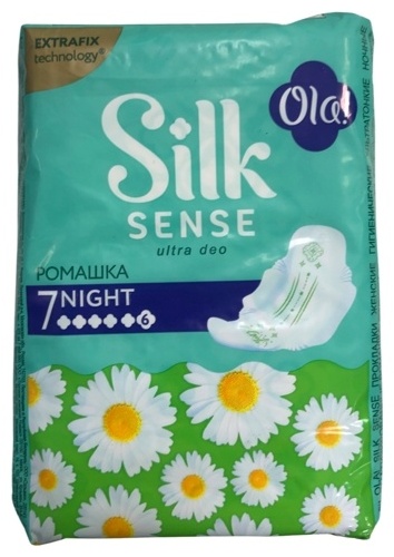 Купить Ola прокладки Silk Sense Ultra Deo Ромашка Night 7 шт в кредит в ...