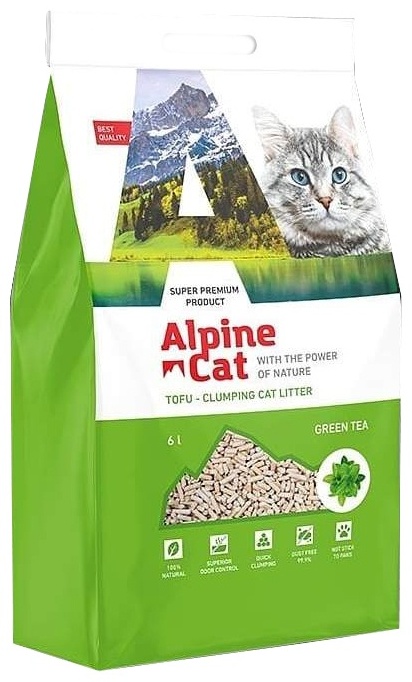 Купить Наполнитель Alpine Cat тофу чай дробленный комкующийся 6 л в ...