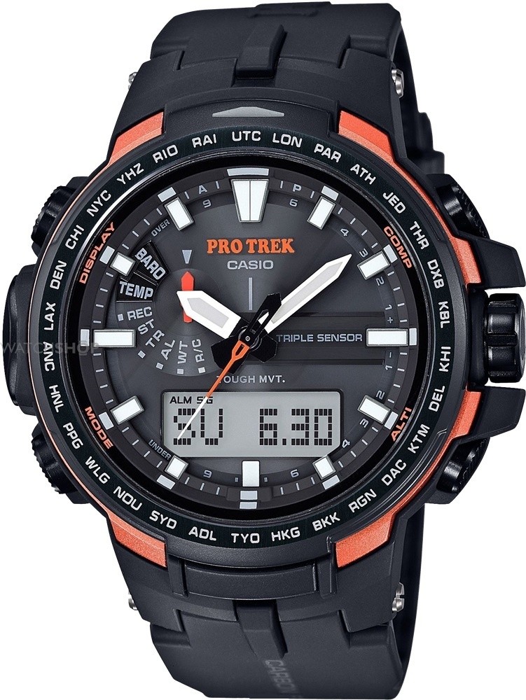 Купить Часы Кварцевые CASIO ProTrek PRW-6100Y-1DR-Orange пластик в ...