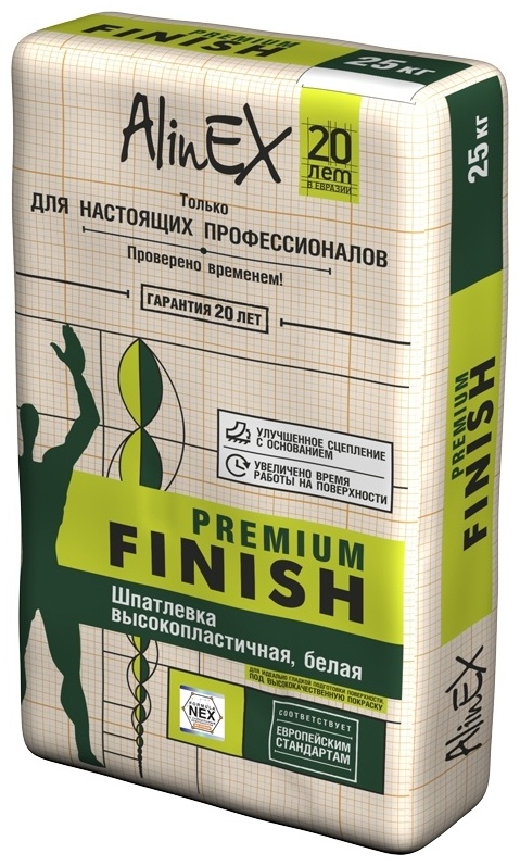 Купить AlinEX Finish Premium 25 кг, полимерная в кредит в Алматы ...