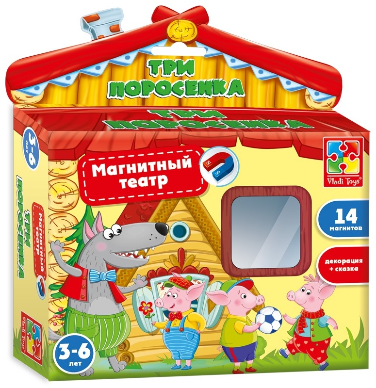 Купить Кукольный театр Vladi Toys Три поросенка картон в кредит в ...