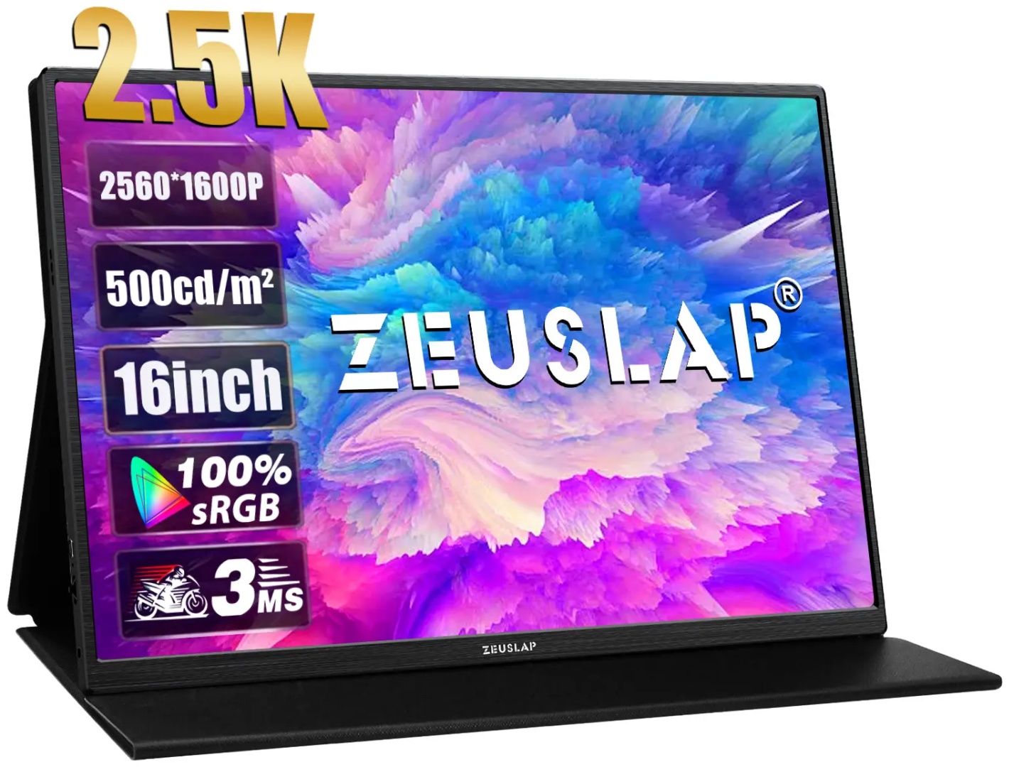 Купить Монитор 16" ZEUSLAP P16K черный в Алматы – Магазин на Kaspi.kz