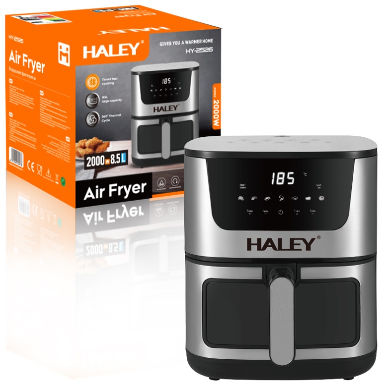 Купить Аэрогриль Haley HG-2526 серебристый в Алматы – Магазин на Kaspi.kz