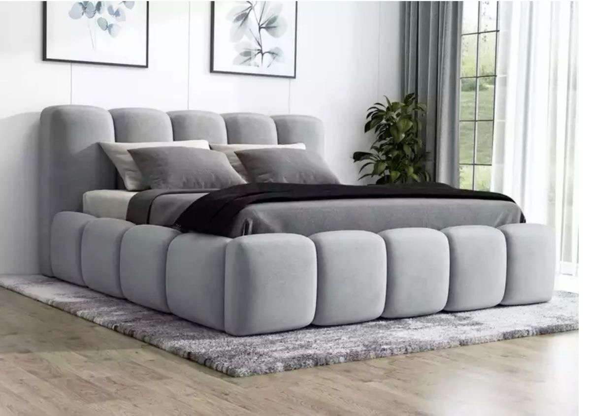 Купить Monika grey двуспальная, 180x200 см (с матрасом, подъёмный ...