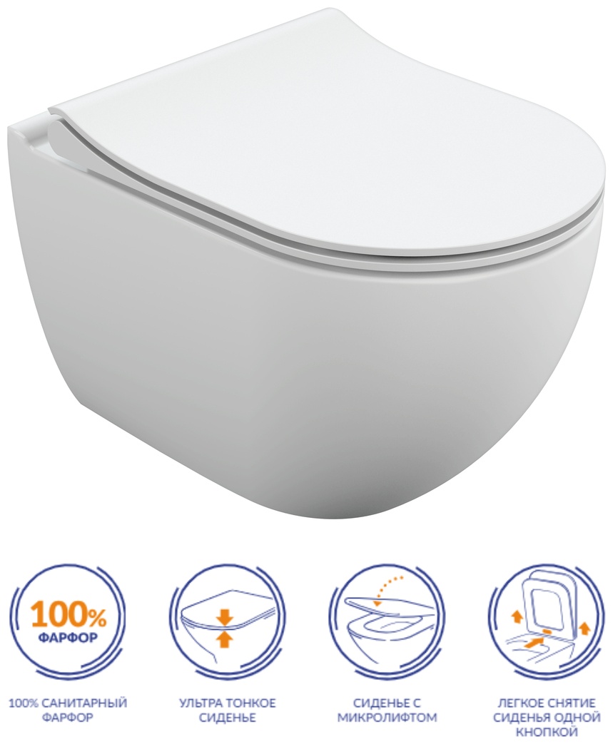 Купить Cersanit унитаз BRASKO SMART, санфарфор в Алматы – Магазин на Kaspi.kz