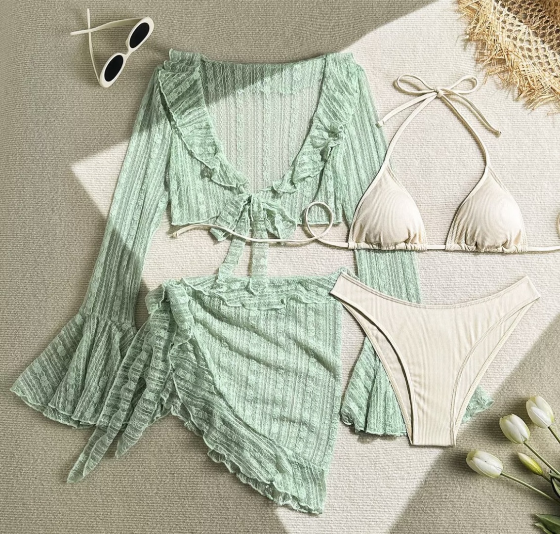 Купить Купальник раздельный Shantal Lingerie бирюзовый в Алматы – Магазин на Kaspi.kz