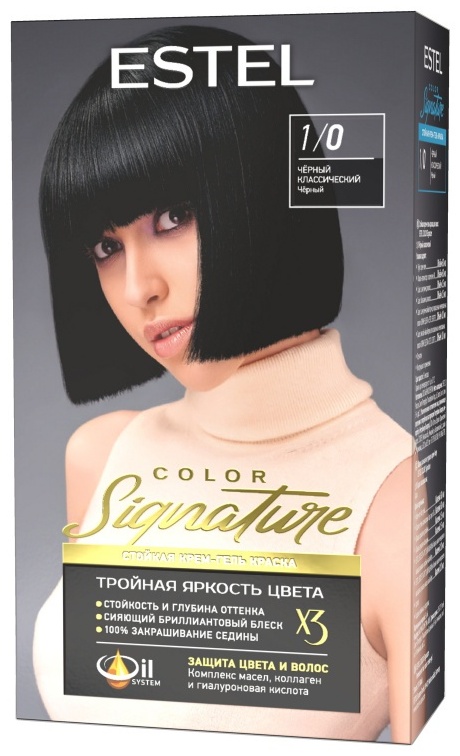 Купить ESTEL PROFESSIONAL Color Signature 1/0 черный классический крем-краска 150 мл в Алматы ...