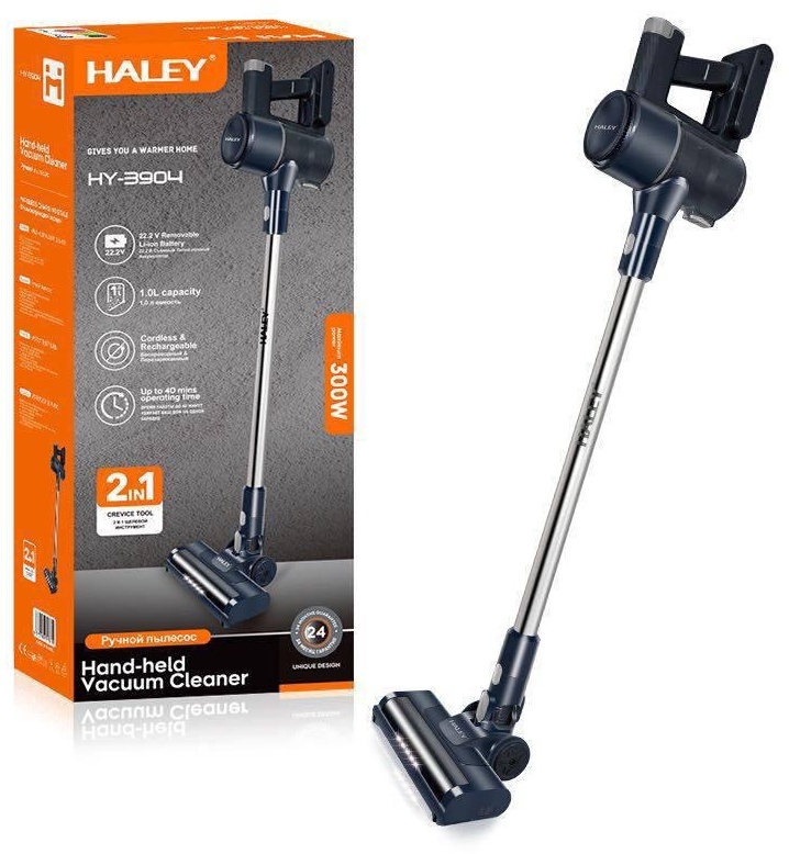 Купить Пылесос Haley HY-3904 черный в Алматы – Магазин на Kaspi.kz