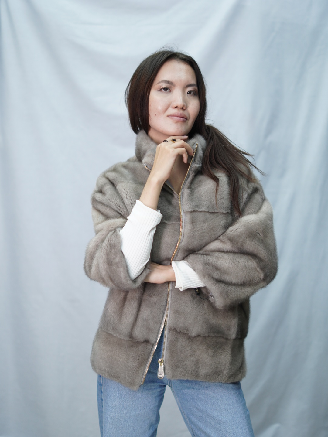 Купить Шуба Fani серебристый в Алматы – Магазин на Kaspi.kz