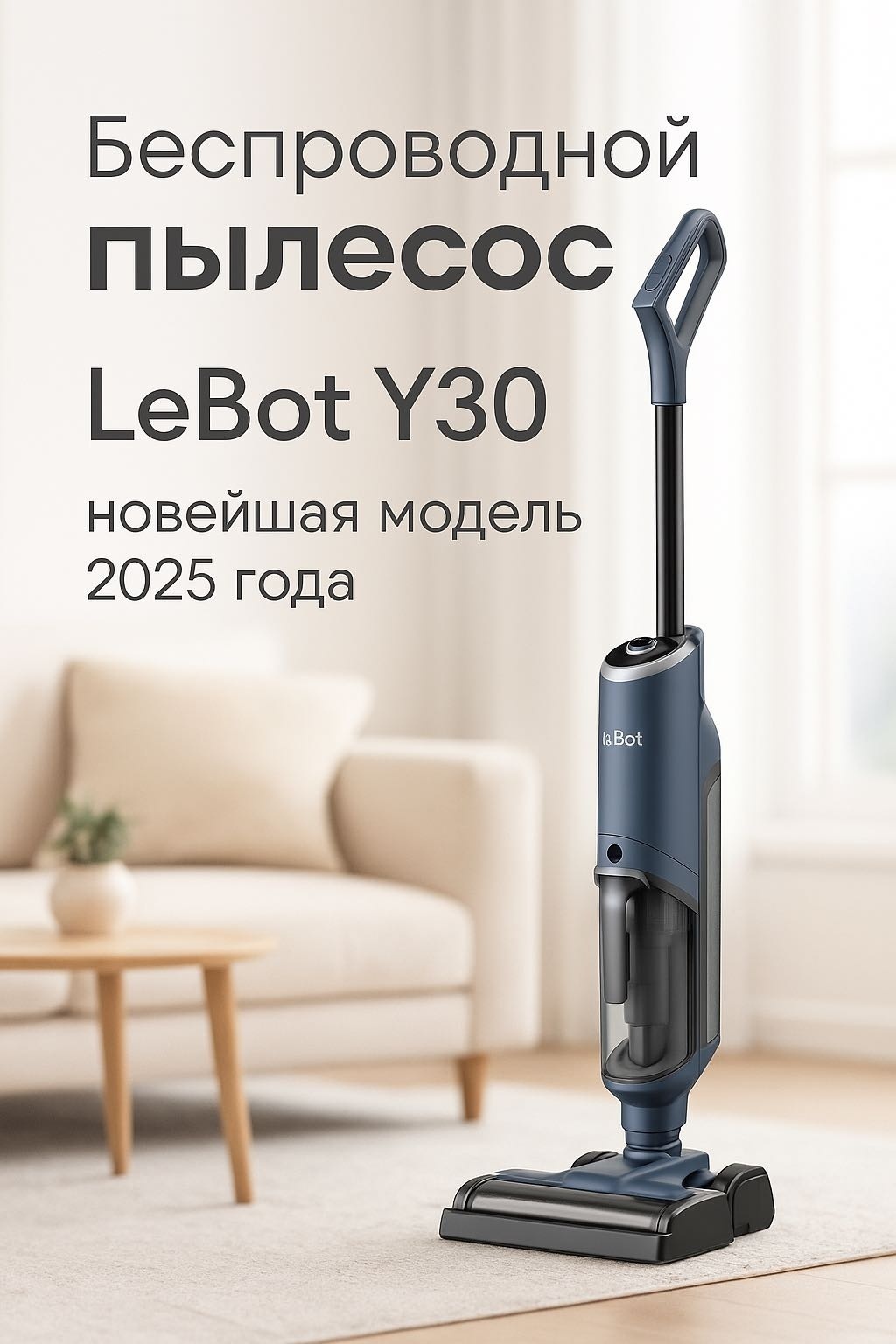 Купить Пылесос LeBot Y30 серый в Алматы – Магазин на Kaspi.kz
