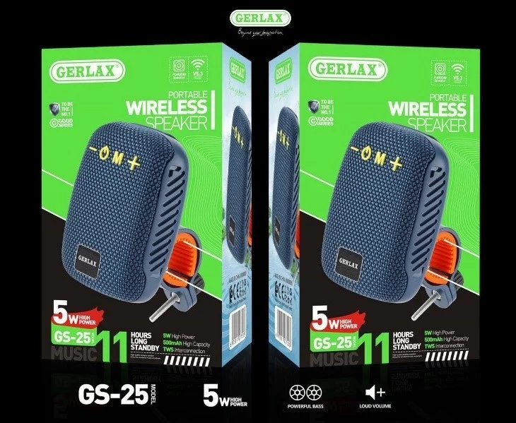 Купить Портативная колонка GERLAX GERLAX GS25 синий в Алматы – Магазин ...