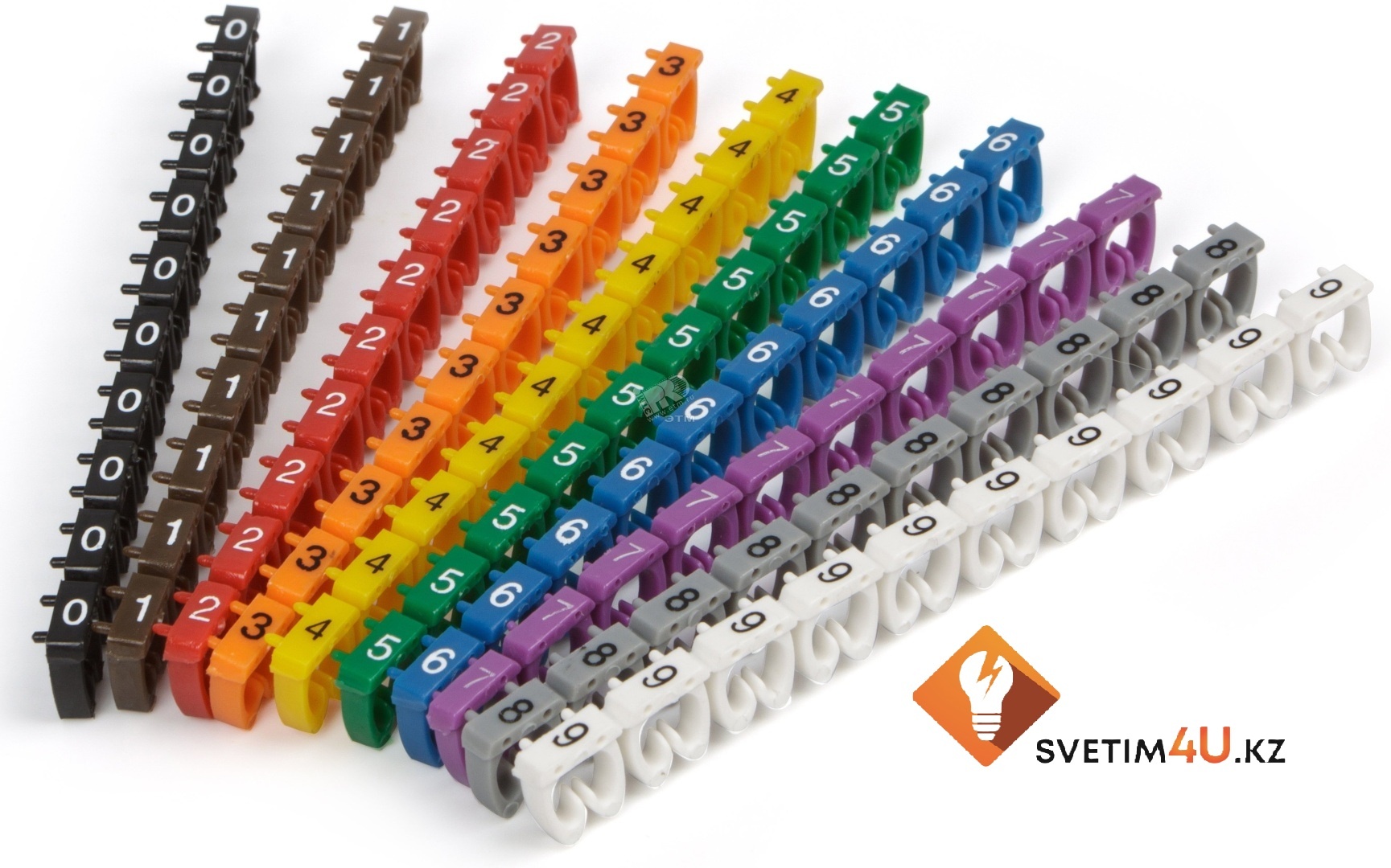 Купить Маркировка кабельная мультиколор, mk 2.5-4mm2 100 шт 100 шт в Алматы – Магазин на Kaspi.kz