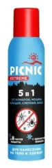 Купить Аэрозоль Picnic Extreme Аэрозоль 5 в 1 от комаров, мошки, клещей ...