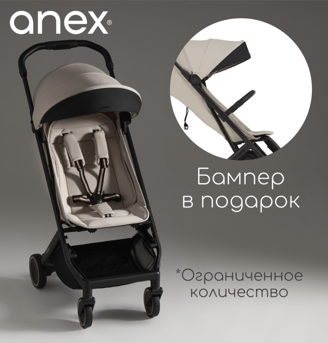 Купить Коляска прогулочная Anex Air-x2 AX-02, бежевый в Алматы – Магазин на Kaspi.kz
