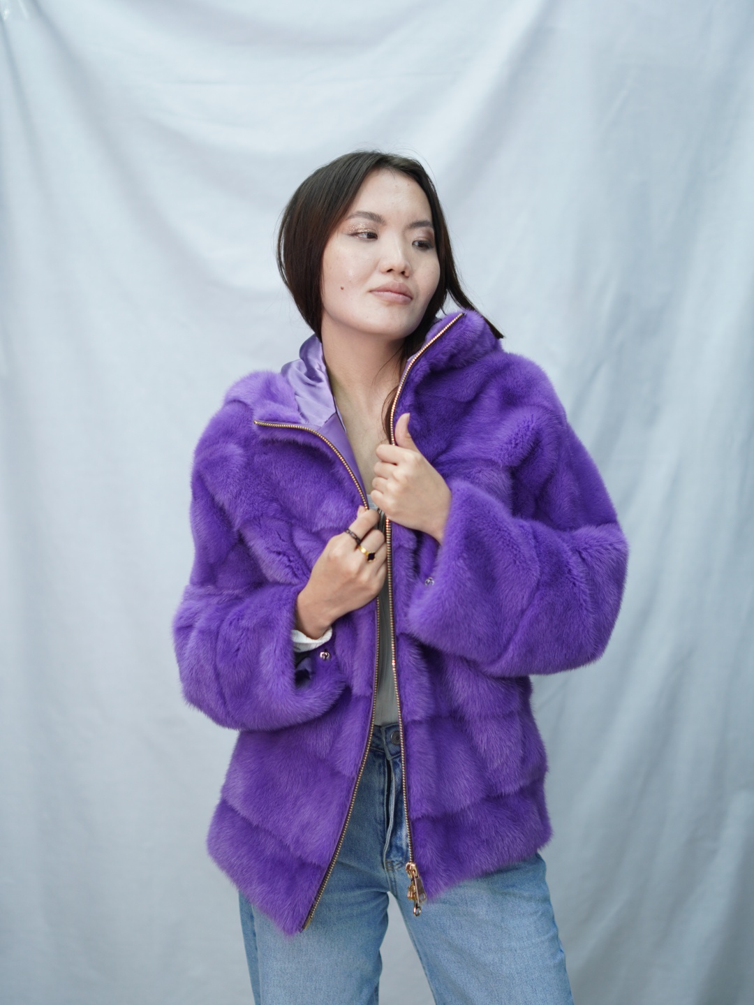 Купить Шуба Fani G0101 фиолетовый 40 в Алматы – Магазин на Kaspi.kz