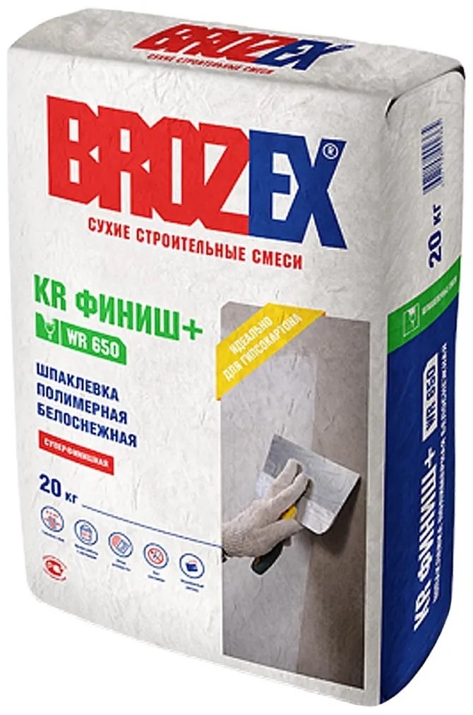 Купить Шпатлевочная смесь Brozex WR 650 20 кг, полимерная в Алматы – Магазин на Kaspi.kz