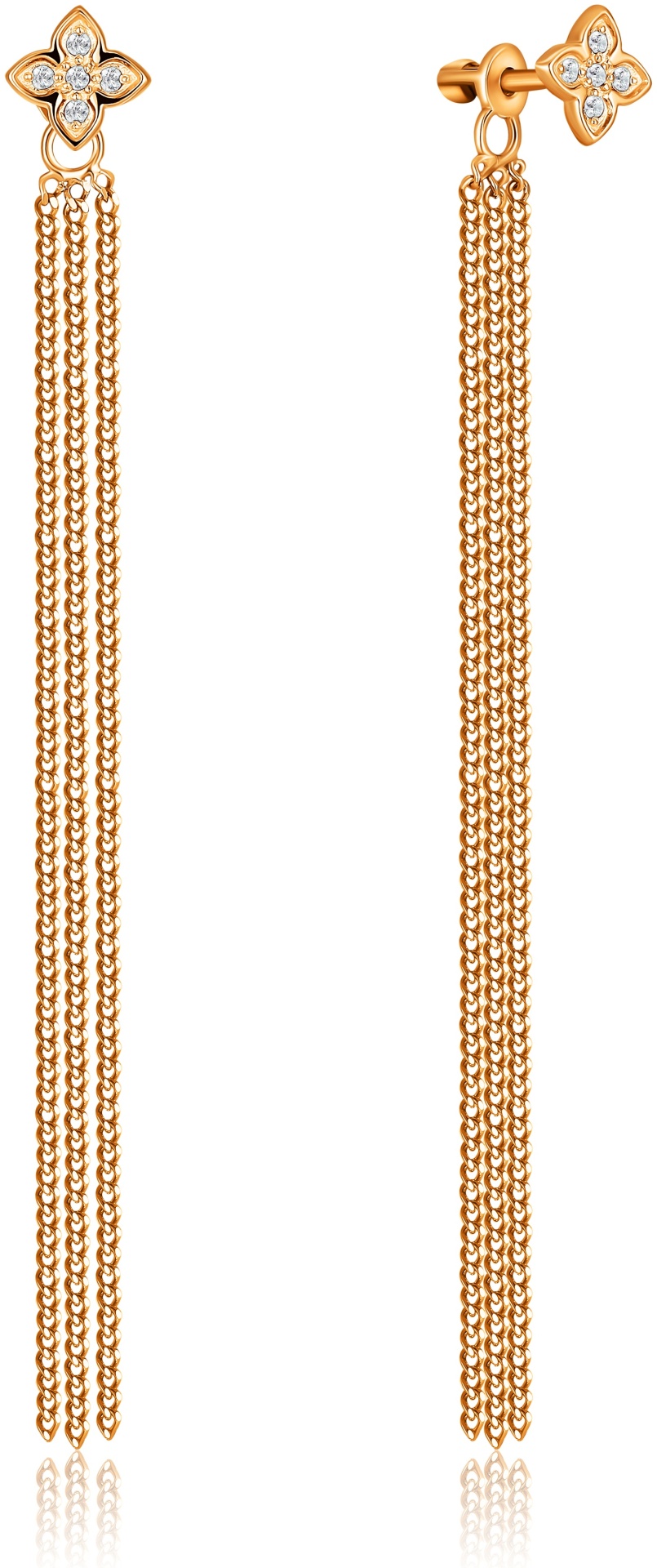 Купить Серьги-цепочки Lucente Silver VL-С-434-1ПФ вес 3.035 г серебро ...