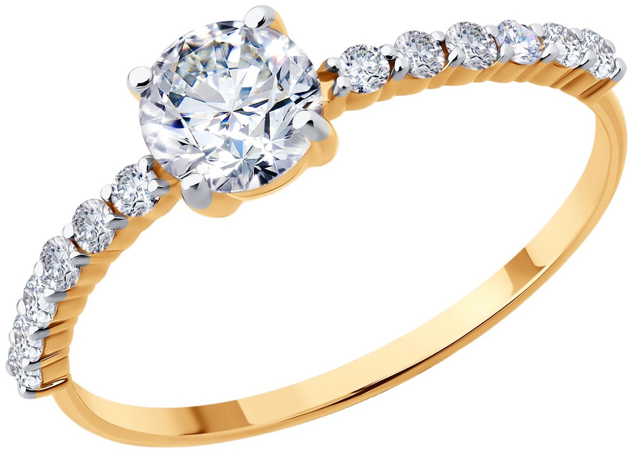 Купить Кольцо SOKOLOV 019599_175 размер 17.5 вес 1.16 г золото, фианит в Алматы – Магазин на ...