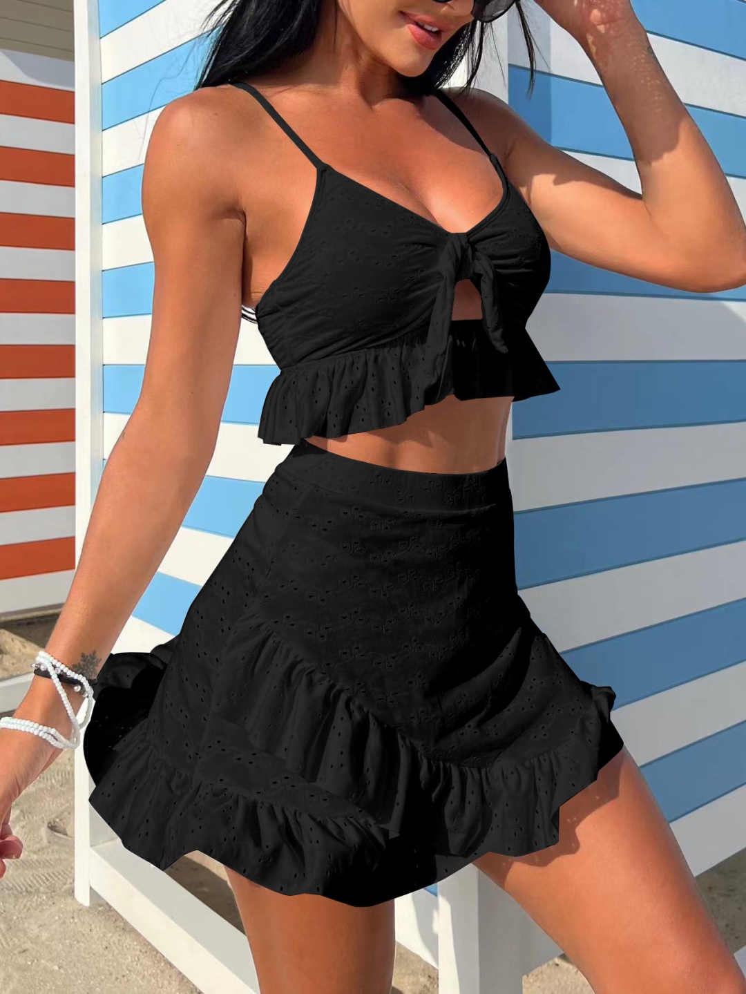 Купить Купальник раздельный Special_one черный в Алматы – Магазин на Kaspi.kz