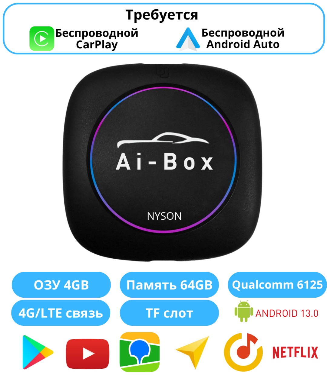 Купить Преобразователь NYSON Ai-Box Plus GSM 1 шт в Алматы – Магазин на Kaspi.kz