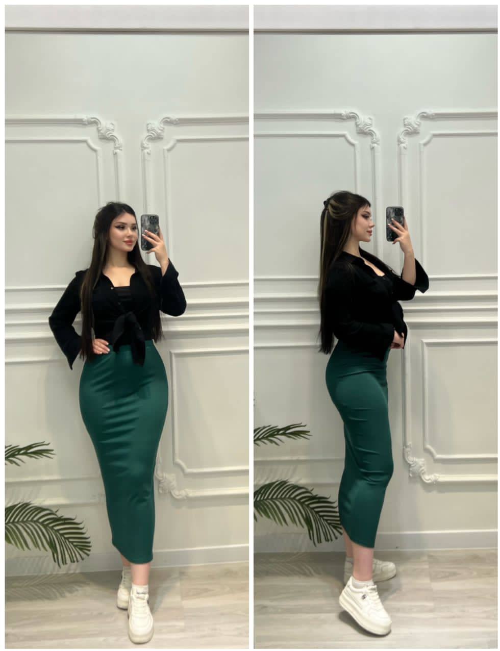 Купить Прямая юбка, юбка карандаш DOGITA 2272 изумруд 50 в Алматы – Магазин на Kaspi.kz